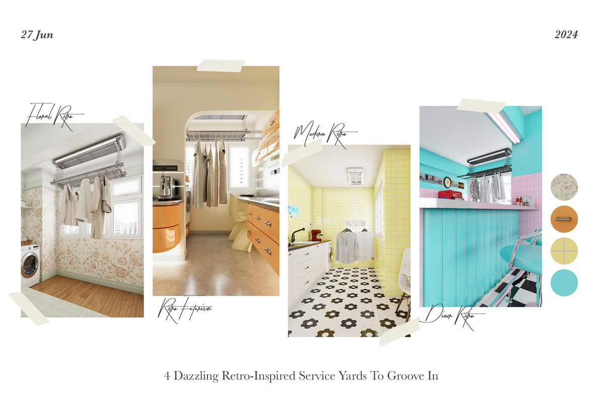 4 Dazzling Retro-Inspired Service Yards To Groove In