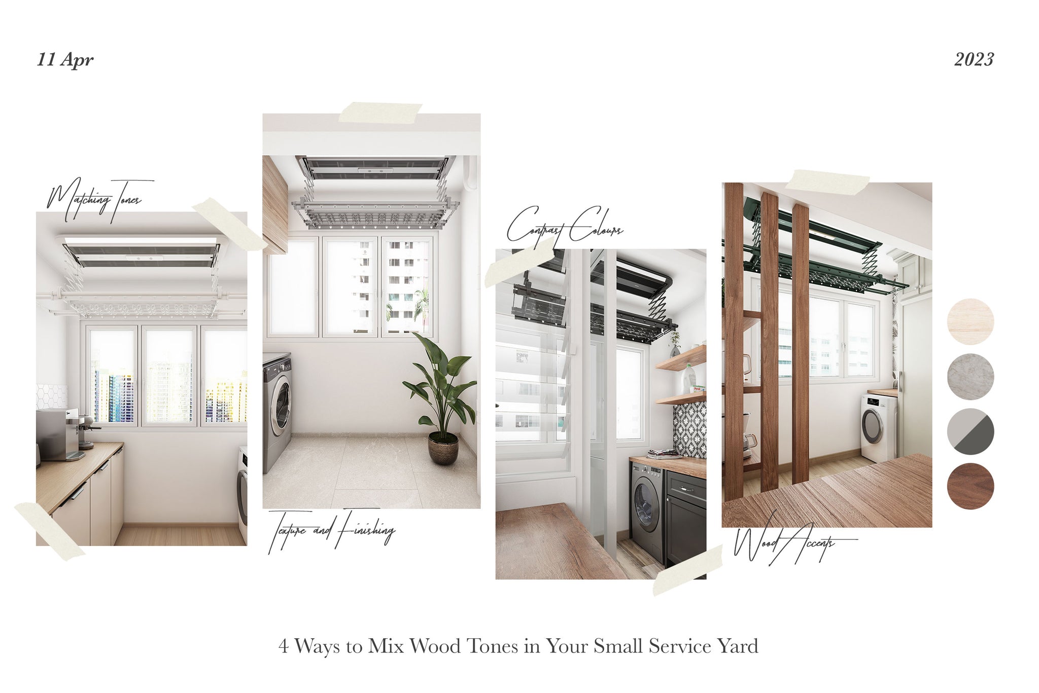 4 Ways to Mix Wood Tones in Your Small Service Yard